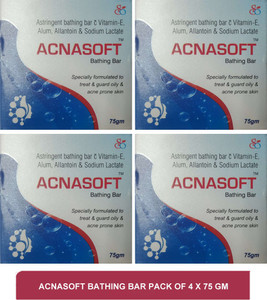 Acnasoft Bathing Bar - best soap for oily and acne prone skin(pack of 4 ...