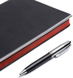 COI Diary Black UNDATED Notebook- Elegant Faux Leather A5 to Do List ...