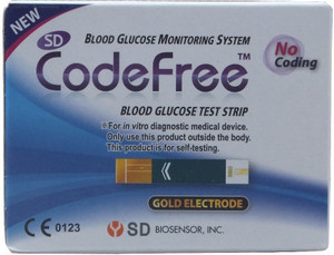 SD Code Free Glucometer Strips 100Tests Glucometer Price in India - Buy ...