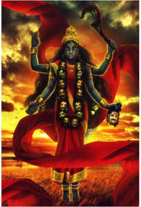Religious Wall Sticker Poster , Kali Mata , Wall Decor , Decorative ...