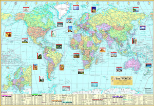 World Political Map Poster (size 100x70 cm) : Update 1 January 2020 Map ...