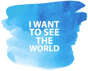 I want to see the world Poster Size-12x18inch, Paper Thickness - 300 ...