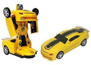 CTC CREATION Robot Car 2in1 Transform Racing Car Toy for Kids (Yellow ...