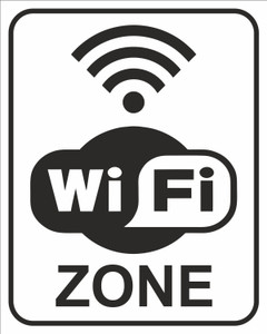Clear Design WiFi Zone Sign Board 10”x 8” inch 4mm PVC + High Quality ...