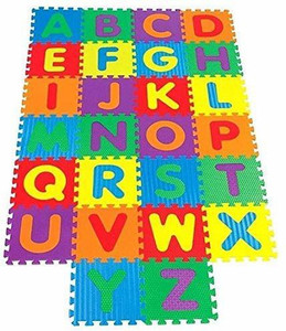 iNrange Non Toxic Alphabet Puzzle Mat ABC Numbers 0 to 9 Flooring Mat ...