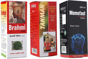 KARNANI Memofast Brain Tonic Syrup + Tanman Health Syrup + Brahmi ...