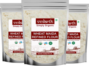 Vedarth Combo of 3 Organic Maida / Wheat Maida Flour (1 kg Each Pack ...