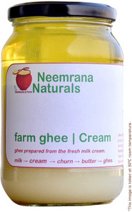 Neemrana Naturals Farm ghee | Indian Buffalo Pure Desi Milk Cream ghee ...