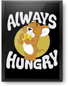 Tom and Jerry - Always Hungry Black Design A3 Size Wall Poster ...