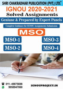 MSO 1 MSO 2 MSO 3 MSO 4 COMBO Master Of Arts (Sociology) (MSO) IGNOU ...
