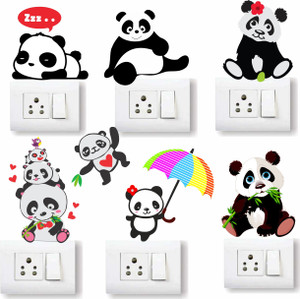 Decals Stock 27 cm Cute Little Panda Switchboard Sticker Panel Sticker ...