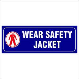 madhusigns Wear Safety Jacket Sign board in 3mm thick foam sheet (12" X ...