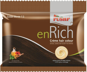 Pushp enRich Creme Hair Colour Golden Blonde (pack of 3) , Golden ...