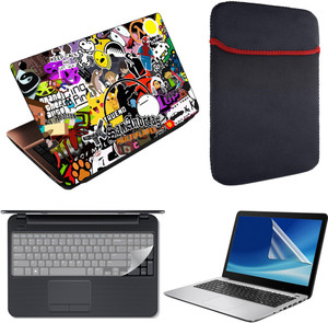 Finest 4 in 1 Combo Pack of Printed Vinyl Laptop Skin Decal Sticker ...