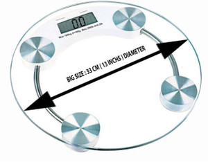 Qoibito Weight Machine Round Glass FD03A1 Body Personal Weighing Scale ...