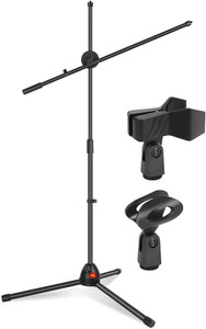 MX Floor Microphone Stand with Tripod Base and Fixed Length Boom for ...