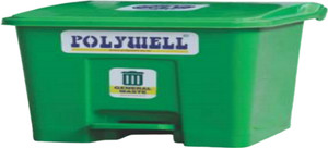 POLYWELL Dustbin in Green Color For Garbage Plastic Dustbin Price in ...