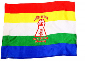 OMG Jain Flag / Jainism Religious Flag / Pachrangi jhanda Size 12X18 ...