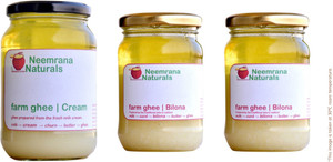 Neemrana Naturals Farm ghee | Indian Desi Buffalo Pure Milk Cream ghee ...
