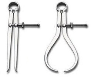 Jaibros Spring compass caliper outside inside set of 2 8 inch silver ...