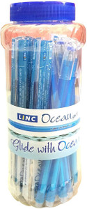 Linc Ocean Classic Gel Pen and Refill, Combo 4 Jar, Blue & Black Gel ...