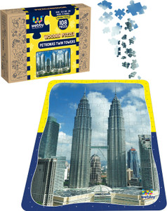 Webby Petronas Twin Towers Wooden Jigsaw Puzzle, 108 Pieces - Petronas ...