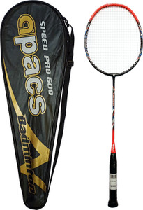 apacs Speed Pro 600 Strung Hybrid Badminton Racquet with Full Racket ...