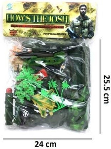 MARATHON DIY Soldiers Model Role Play Toy Set With Military Army Scene ...