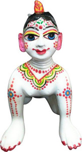 vrindavan shopi Hand Painted White Baby Radha Idol Statue/Krishna ...
