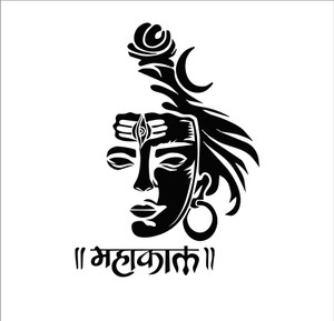 Decals Stock 76 cm Mahakal Face Self Adhesive Sticker Price in India ...