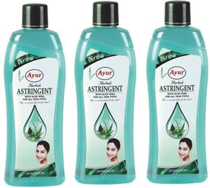 Ayur Herbal Astringent Lotion with Aloe Vera 100 ml (Pack Of 3) Face ...