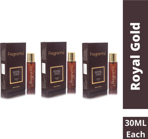 Buy Fragrantia Royal Gold Perfume 30ml Each (Pack of 3) Perfume - 90 ml ...