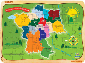 Webby National Capital Region (NCR) Map Wooden Jigsaw Puzzle, 40pcs ...