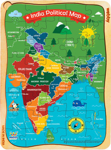 Webby India Map Wooden Jigsaw Puzzle - India Map Wooden Jigsaw Puzzle ...