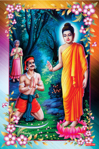 god & god's 46 cm Gautam Buddha Sparkle Lamination Sticker Self ...