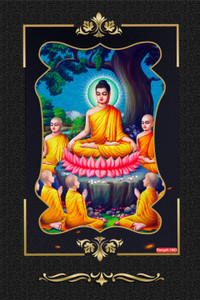 god & god's 46 cm Gautam Buddha Sparkle Lamination Sticker Self ...