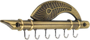 LERICON Lord Krishna's Flute & Peacock Quills Key Stand Key Holder For ...