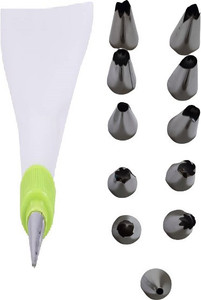 Kreya Enterprise 12 Pieces Cake Icing Tool Set 11 Different Nozzles, 1 ...