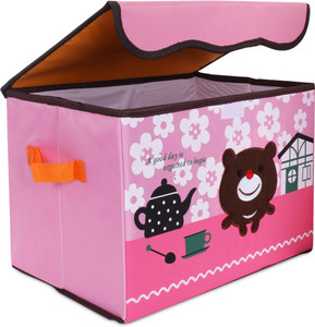 Pokory One Toy Box Storage Box Pink Color Foldable Teddy Storage of ...