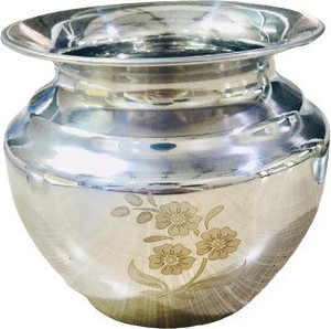 Flipkart.com | KSIS stainless steel heavy designer kalash (lota ...