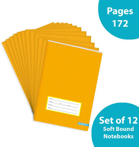 SHETH Nigam Single Line Long Note Book 172 Pages Soft Bound A4 Notebook ...