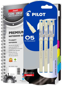 LUXOR Pilot O5 combo(Blue) pen with Executive Regular Notebook Unruled ...