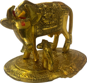 Geetanjali Handcrafted Pure Metal Gold Plated Kamadhenu / Gomatha ...