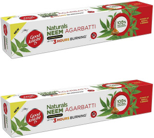 Good Knight Naturals Neem Agarbatti AntiMosquito Sticks, Low Smoke (2 ...