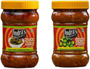 Indra's Delicacy Ker Pickle & Gunda Pickle Combo (in Mustard Oil)/ Ker ...