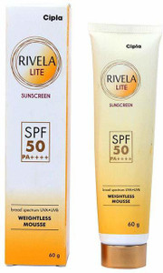 Cipla Sunscreen - SPF 50 PA++++ RIVELA LITE SUNSCREEN LOTION - Price in ...