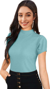 Dream Beauty Fashion Casual Short Sleeve Printed Women Light Blue Top ...