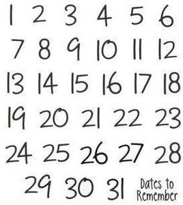 Paper Studio 2 Sheets - Stickers - Calendar Numbers - 2 Sheets ...