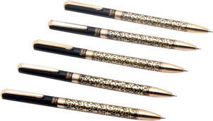 Ledos Ledos Set Of 5 - Realto Charlee Golden Black Flower Sleek ...