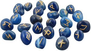 MARKA Blue Onyx Runes Set Decorative Showpiece - 2 cm Price in India ...